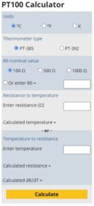 PT100 Calculator | Fluke Calibration – Cal Lab Magazine